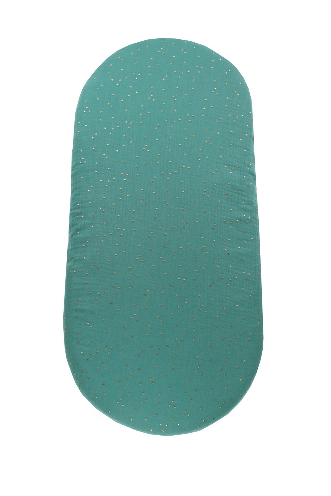 enie baby Mušelínové prostěradlo do kočárku petrolejové se zlatými ...