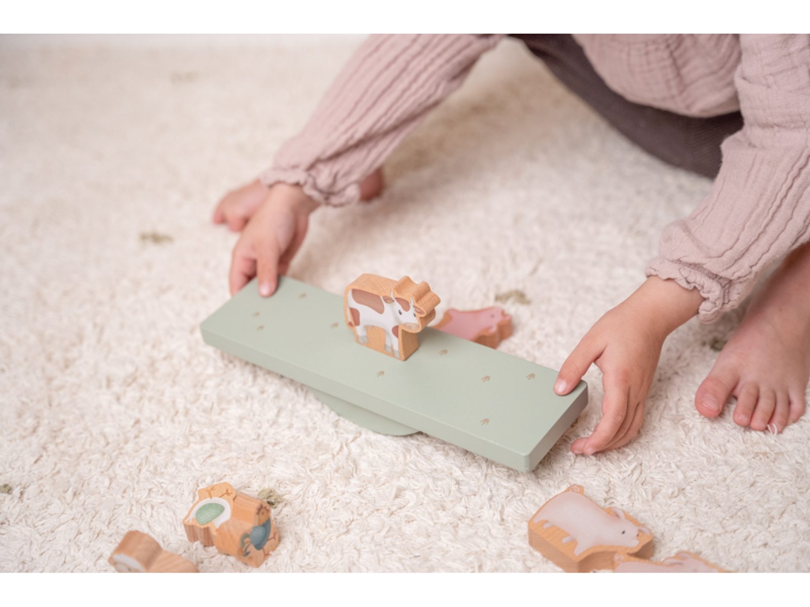 Little Dutch Balanční hra dřevěná Farma - Little Dutch - Aktivní hračky - Malvík.cz