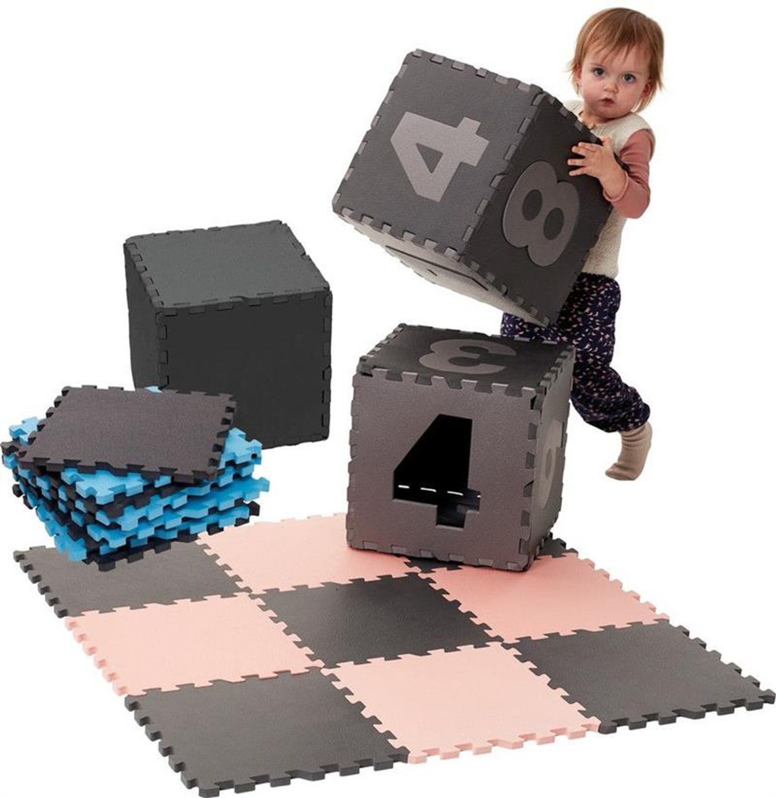 Baby Dan hrací podložka puzzle Dusty Rose 90x90cm - Baby Dan - Spinkání ...