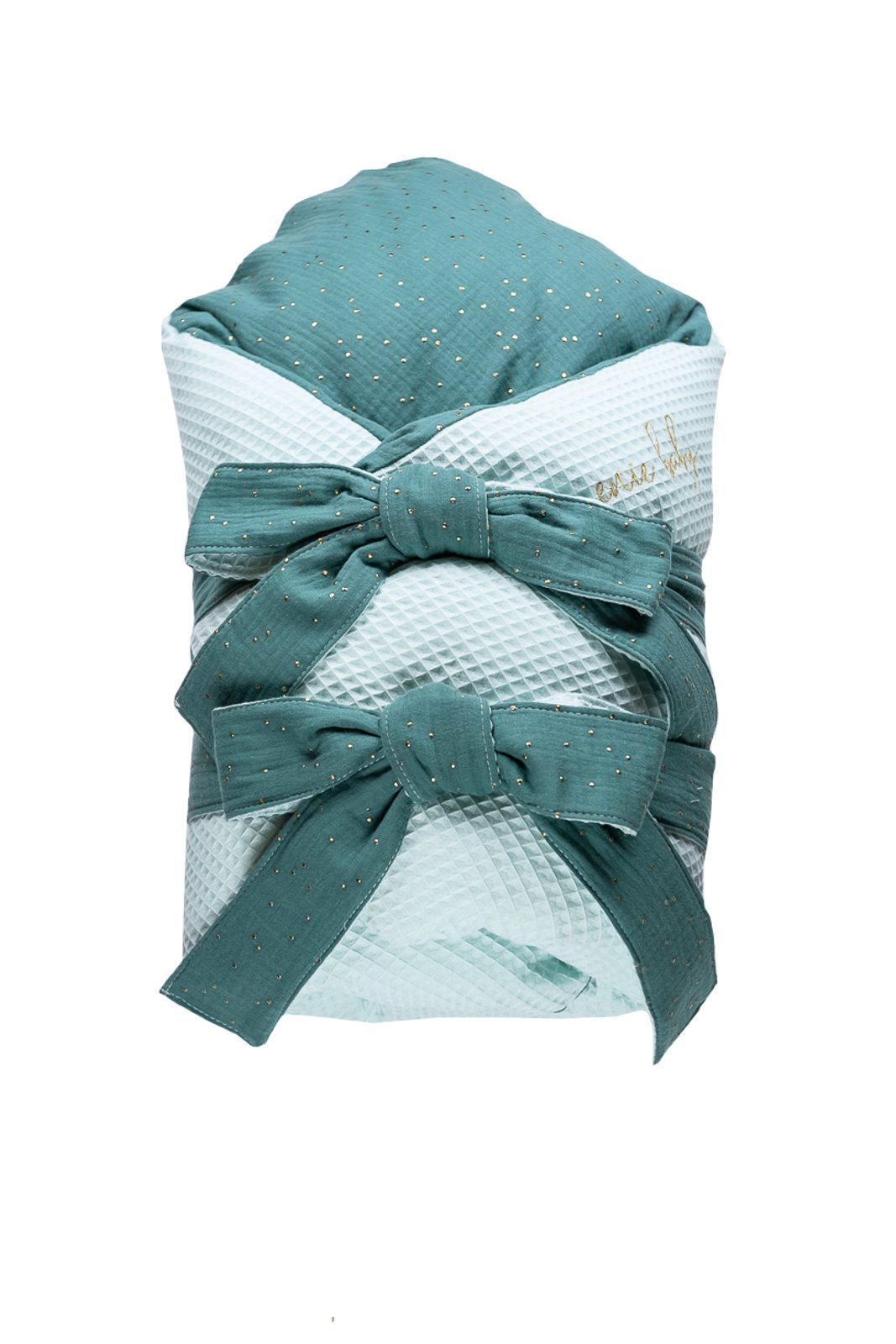 enie baby Zavinovačka VAFLOVÁ světle modrá/petrolejová 80x80 cm z ...