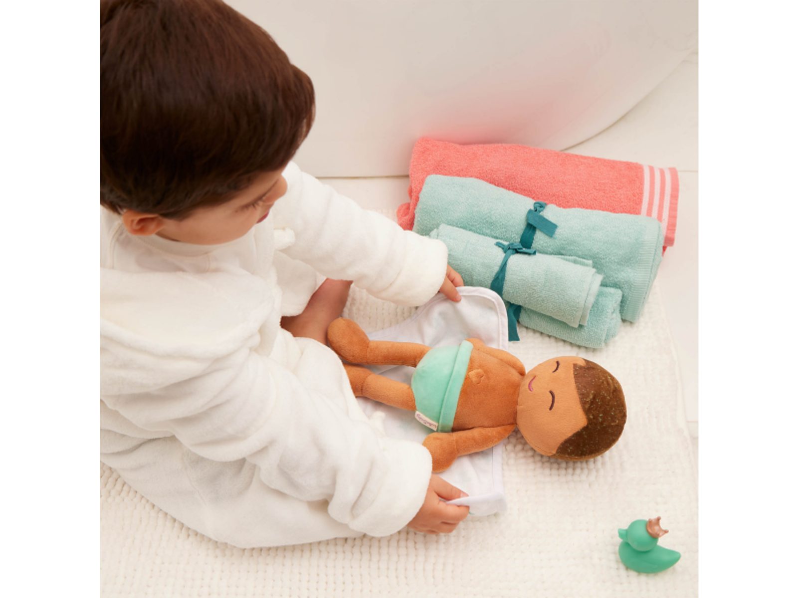 B-Toys Panenka plyšová do vany kluk Lulla Baby Light Brown Hair - Lulla ...