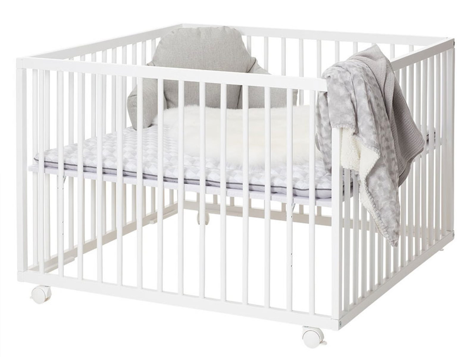 BabyDan bavlněná hrací matrace Harmony Baby Grey, 100x100 cm - Baby Dan ...