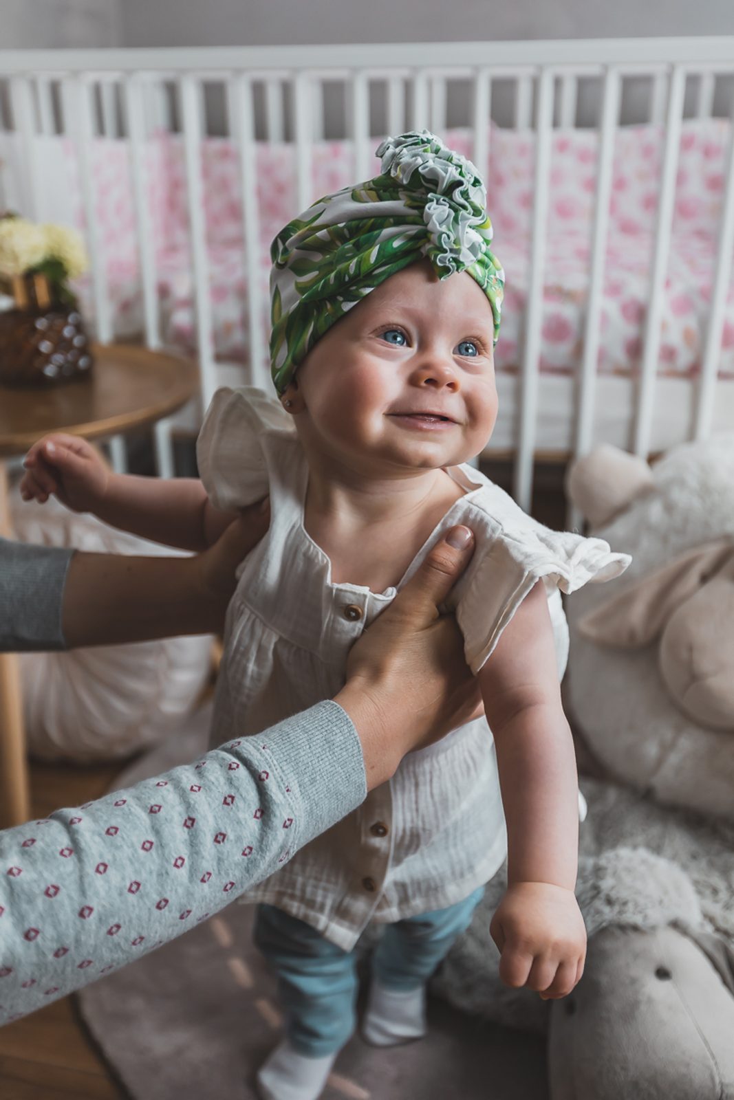 enie baby Turban - dětská čepice 6-9m Tropical leaves - enie baby ...