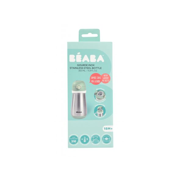 Beaba Hrnek termoizolační nerez 350ml Sage Green - Beaba - Termoobaly a termosky - Malvík.cz