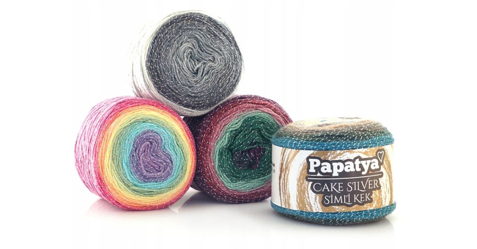 Příze Papatya Cake Silver 150 g / BEXIS.cz