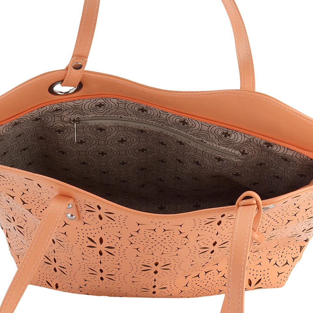 Rieker shopper kabelka se vzorem meruňková H1369-38 - Rieker - Nekožené ...