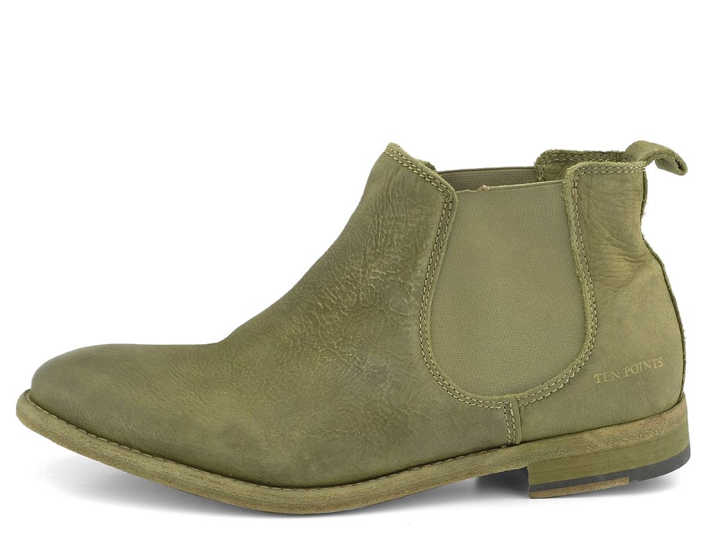 Ten Points pánský kotník chelsea Khaki - Ten Points - Kotníková obuv ...