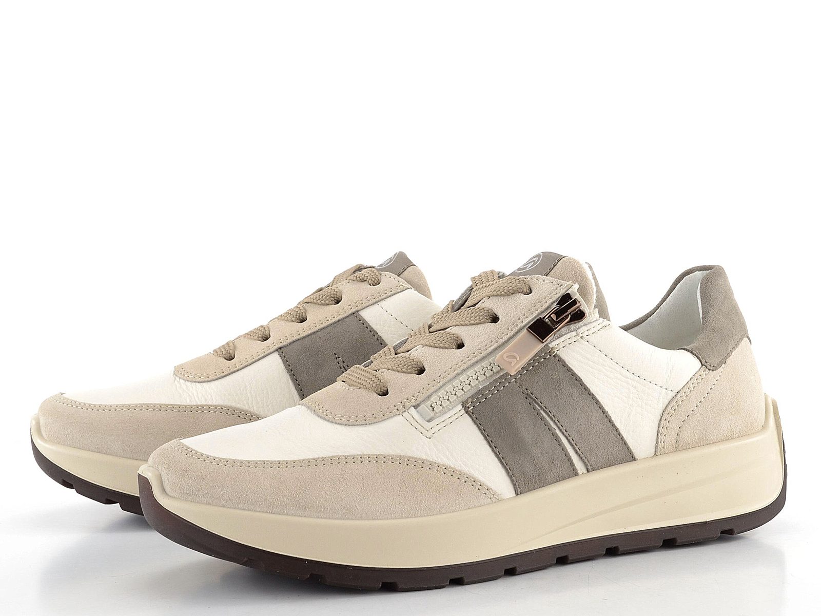 Ara širší tenisky se zipem New York Shell/Cream 12-25102-05 - Ara ...