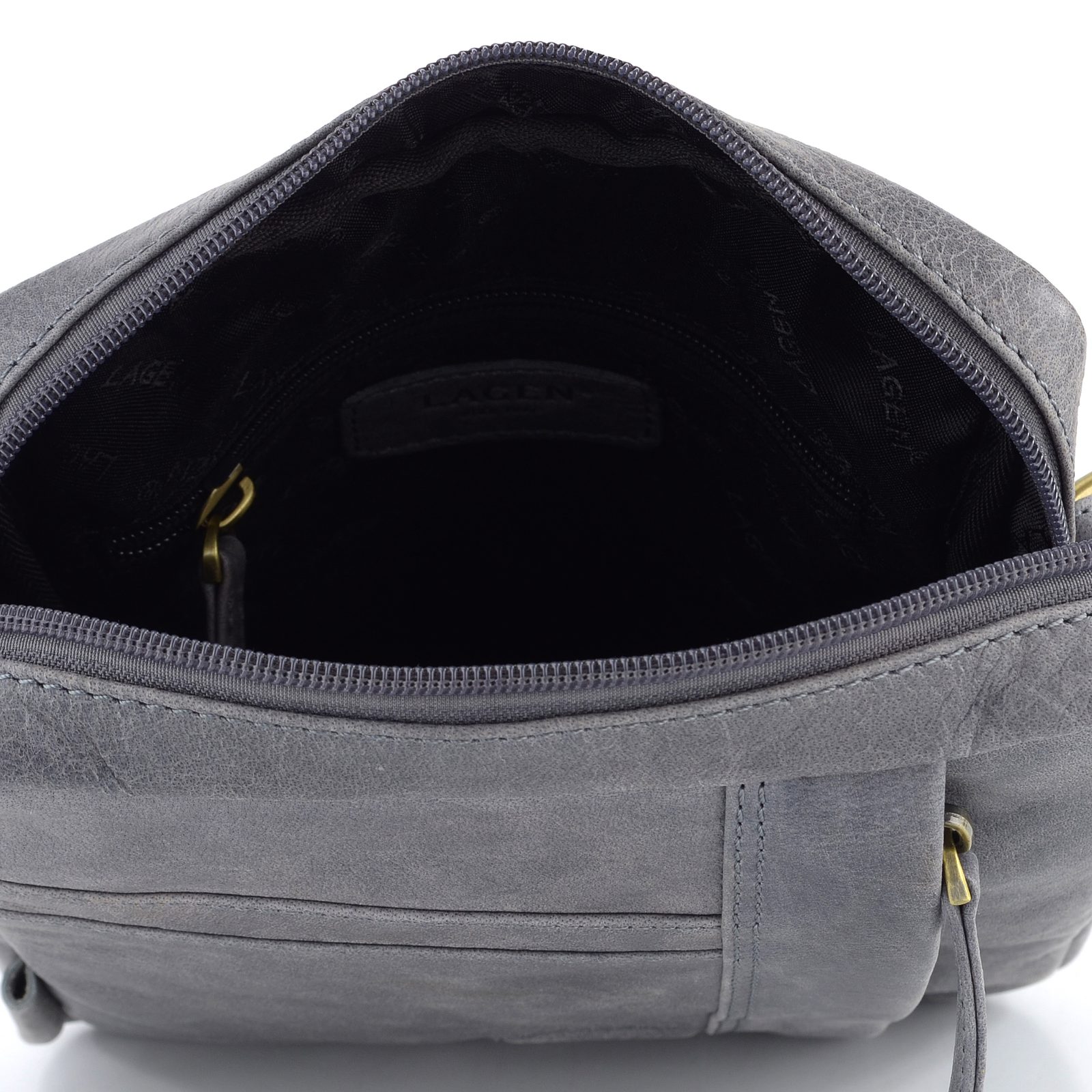 Kožená crossbody kabela šedá BLC-24-2644 - Lagen - Kabelky a tašky ...