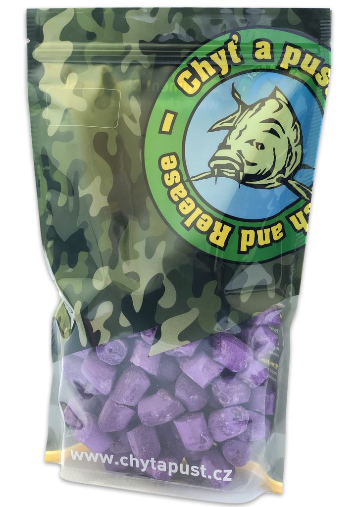 (4x) Chyť a pusť Pelety Česká švestka 18mm 900g Zcela nový a jedinečný ...