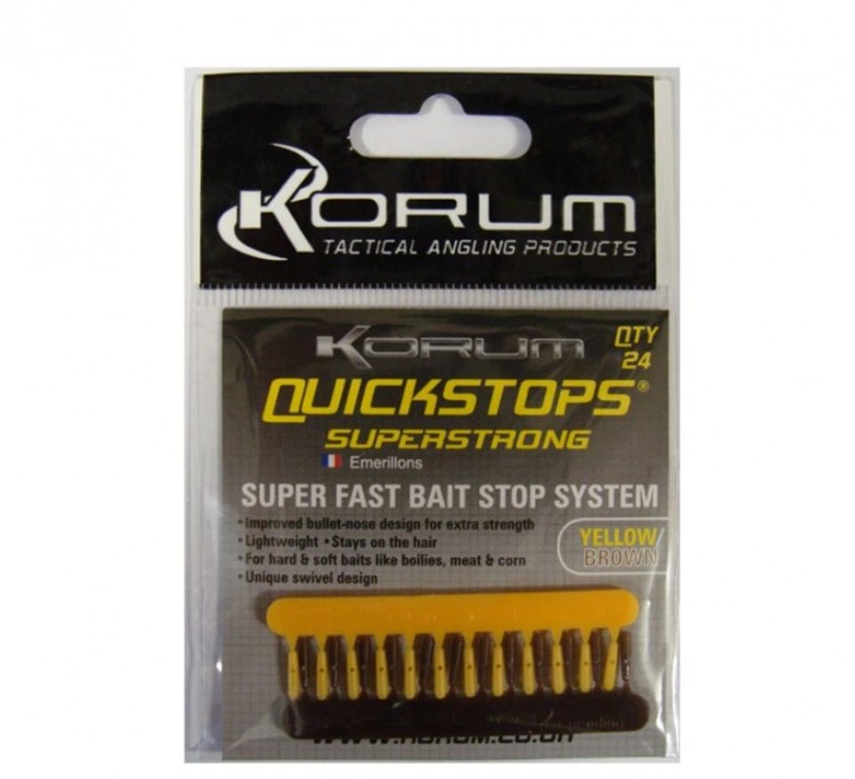 Korum Zarážky Quickstops Yellow & Brown 24ks | Chyť a pusť