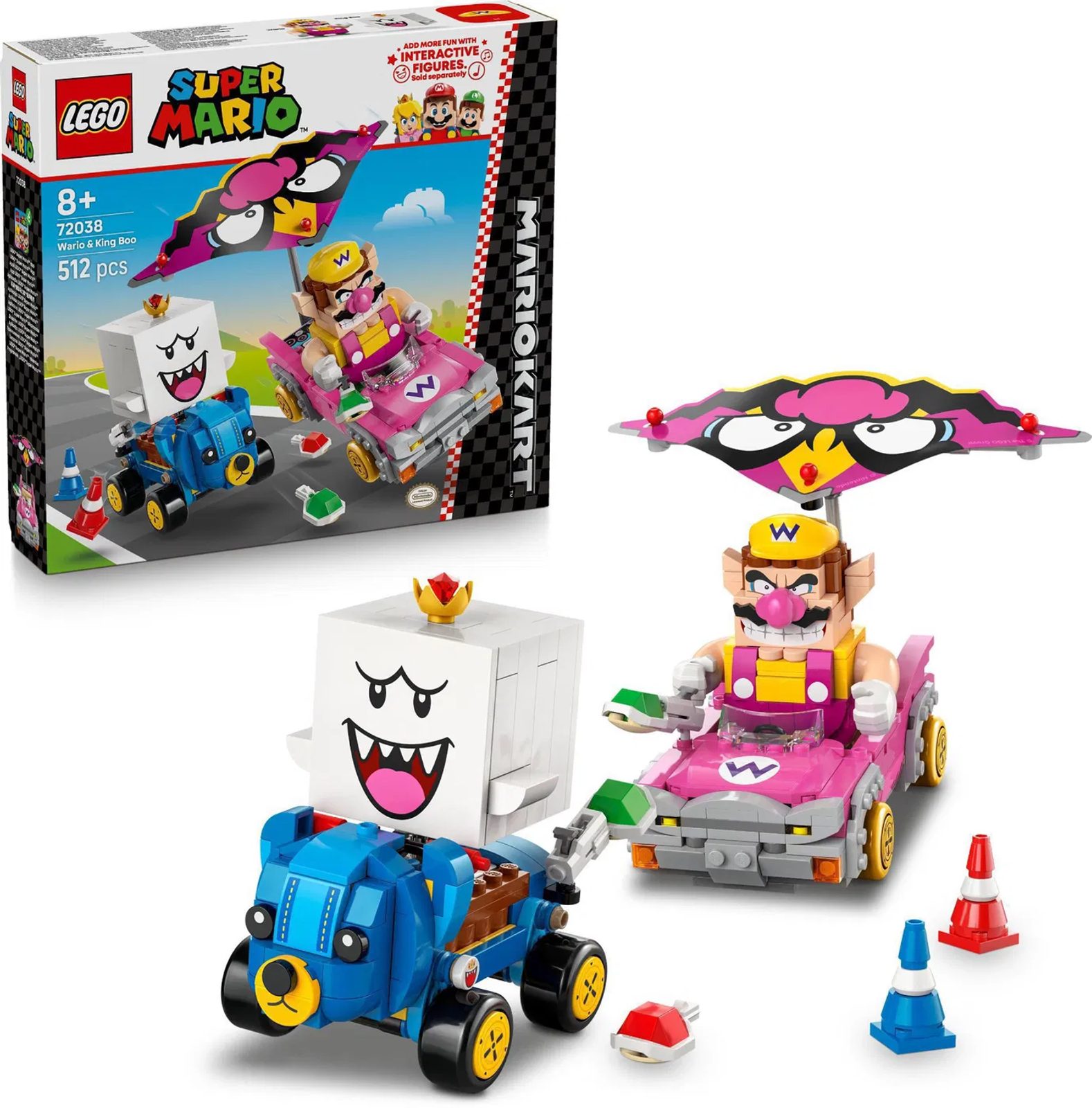 LEGO Super Mario™ 72038 Mario Kart™: Wario a King Boo | LEGO Super ...