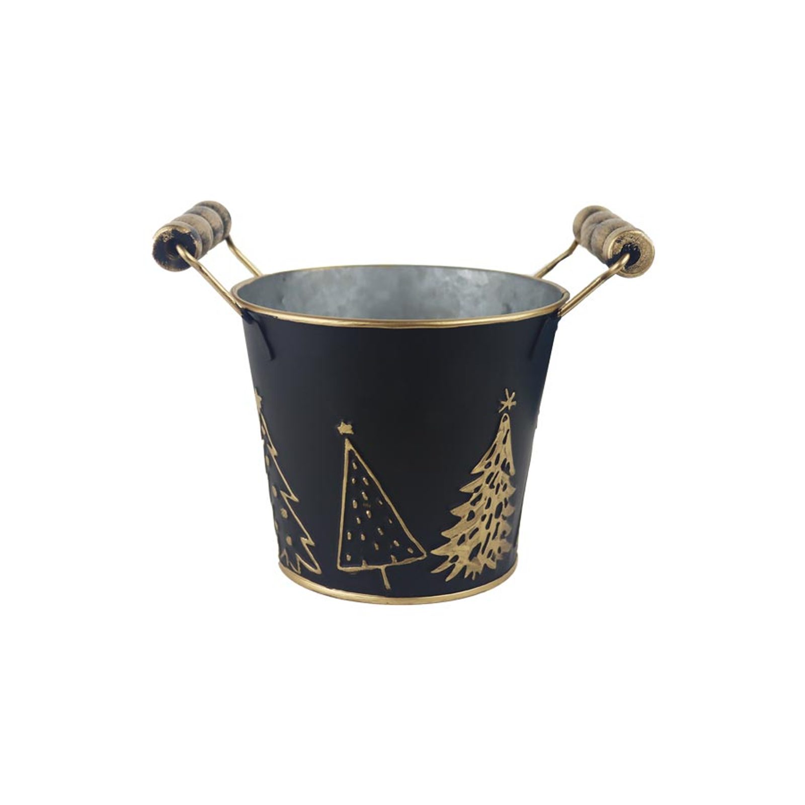 Vánoční květináč plechový K3910/1 - 12 cm | Květináče | Mikaton.cz