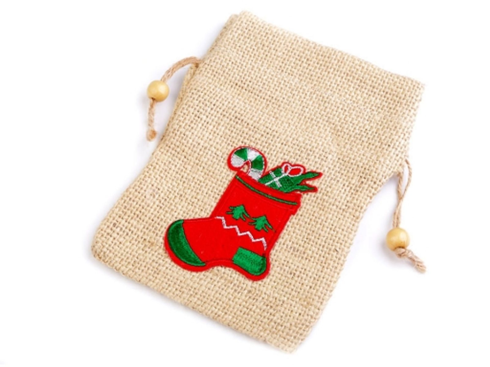 Vánoční jutový pytlík 12x16,5 cm | Dárkové pytlíky | Mikaton.cz