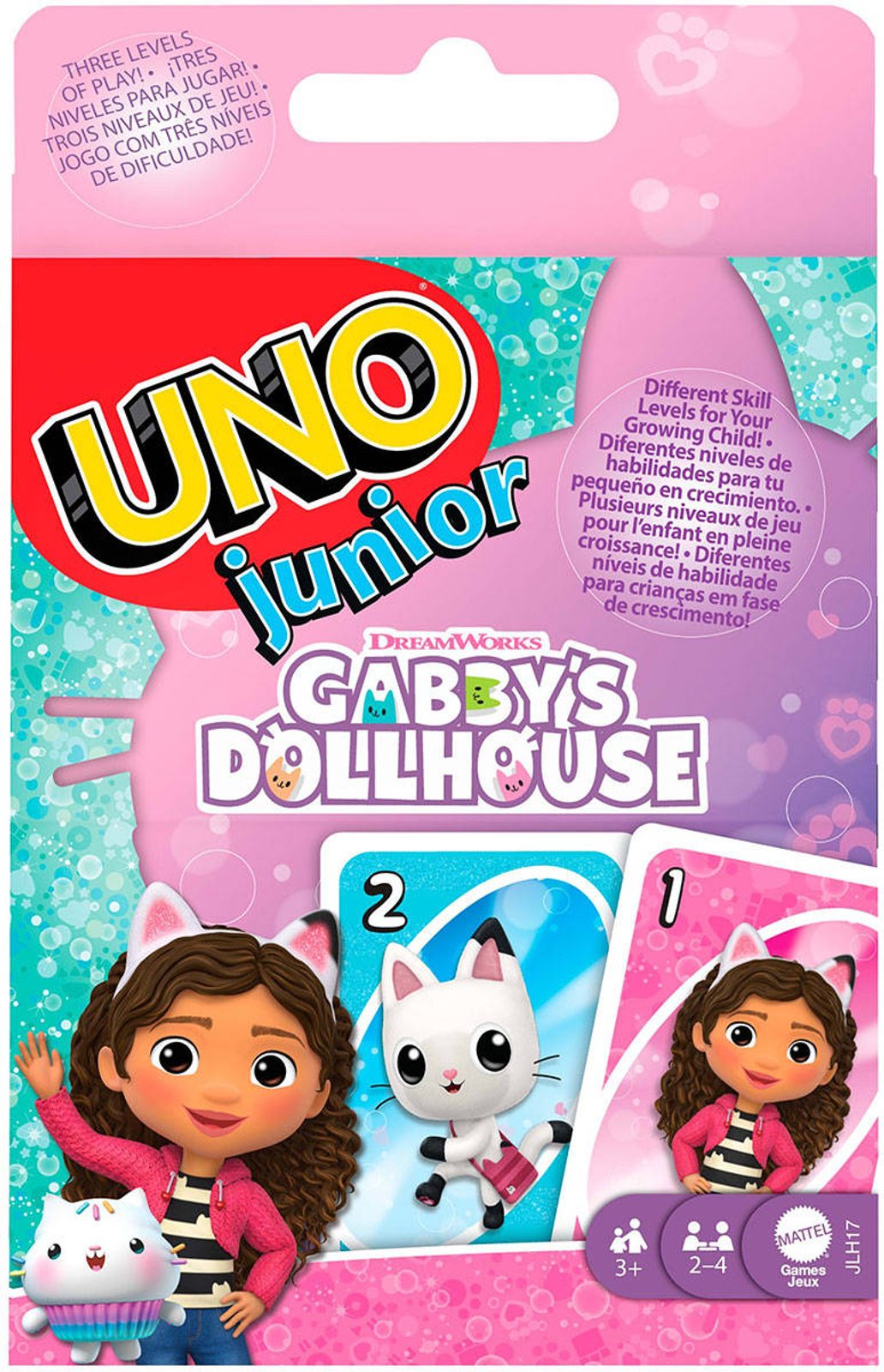 MATTEL Hra Uno Junior karty Gabbys Dollhouse *SPOLEČENSKÉ HRY ...