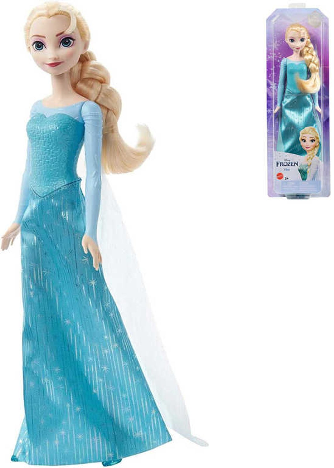 MATTEL Panenka Elsa Frozen (Ledové Království) modré šaty | Panenky ...