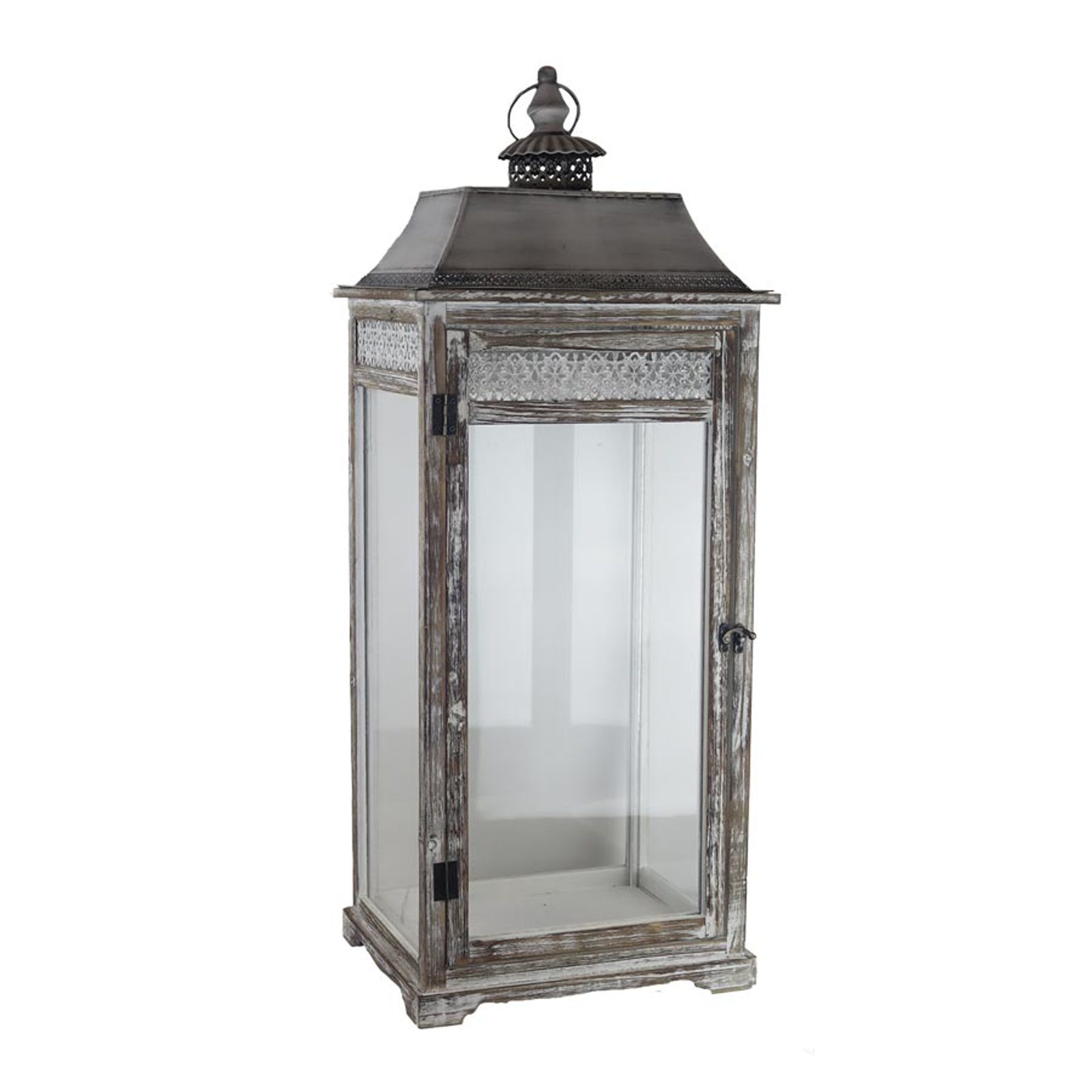 Dřevěná lucerna velká D6044/V velká 84 cm | Lucerny | Mikaton.cz