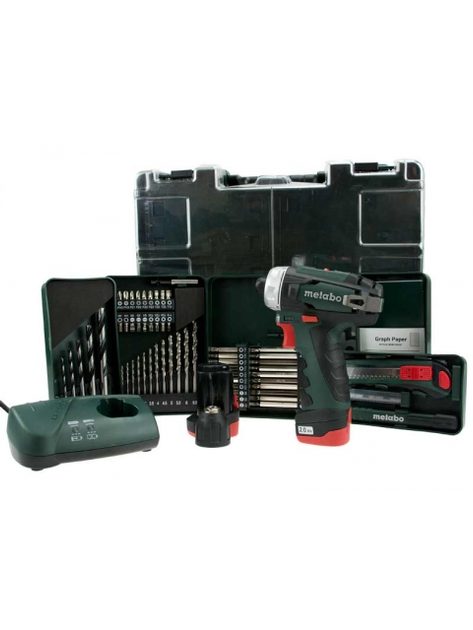 PowerMaxx BS Basic SET mobilní dílna 10,8V 2x2Ah Li-Ion - Metabo - Vrtačky a šroubováky - Aku ...