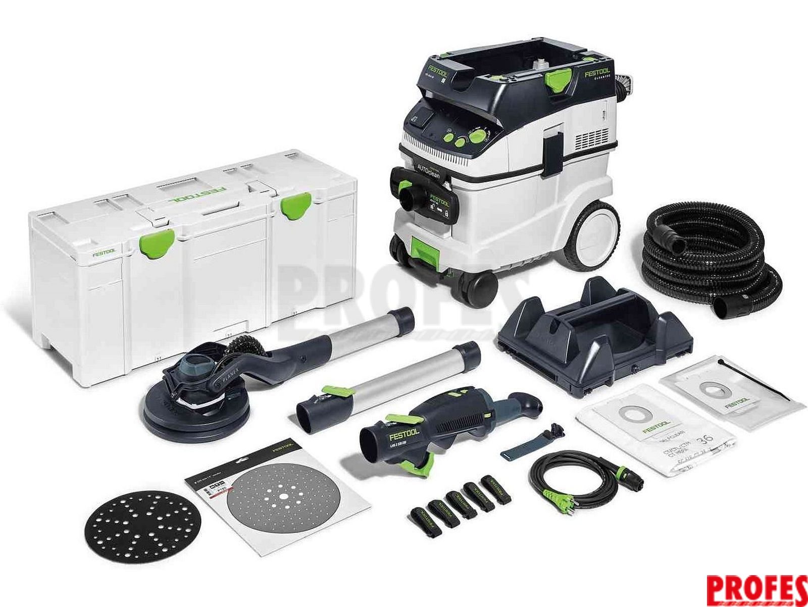 Sada nářadí Festool LHS 2 225/CTL 36-Set PLANEX - bruska na sádrokarton ...