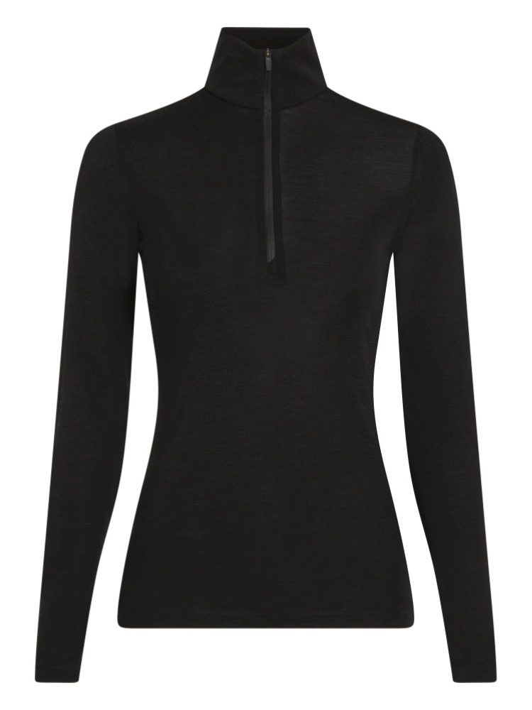 W 175 Everyday LS Half Zip, BLACK - Women's long-sleeved shirt with ...