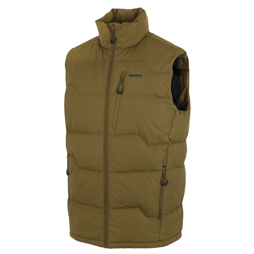 Outdoorweb - na zip Deep M dk. khaki - Pánská péřová vesta - HUSKY - 1 ...