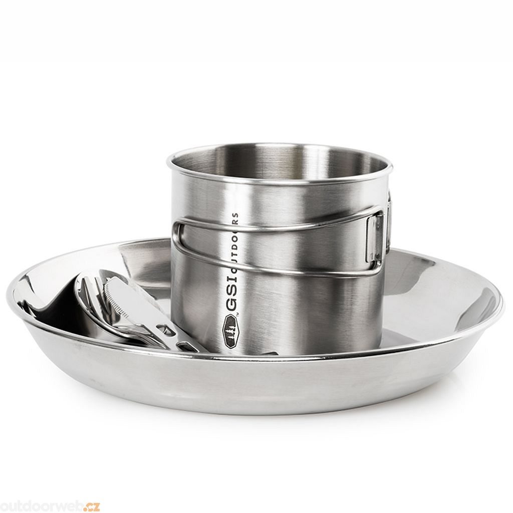 Glacier Stainless 1 Person Set - stainless steel cookware set - GSI ...