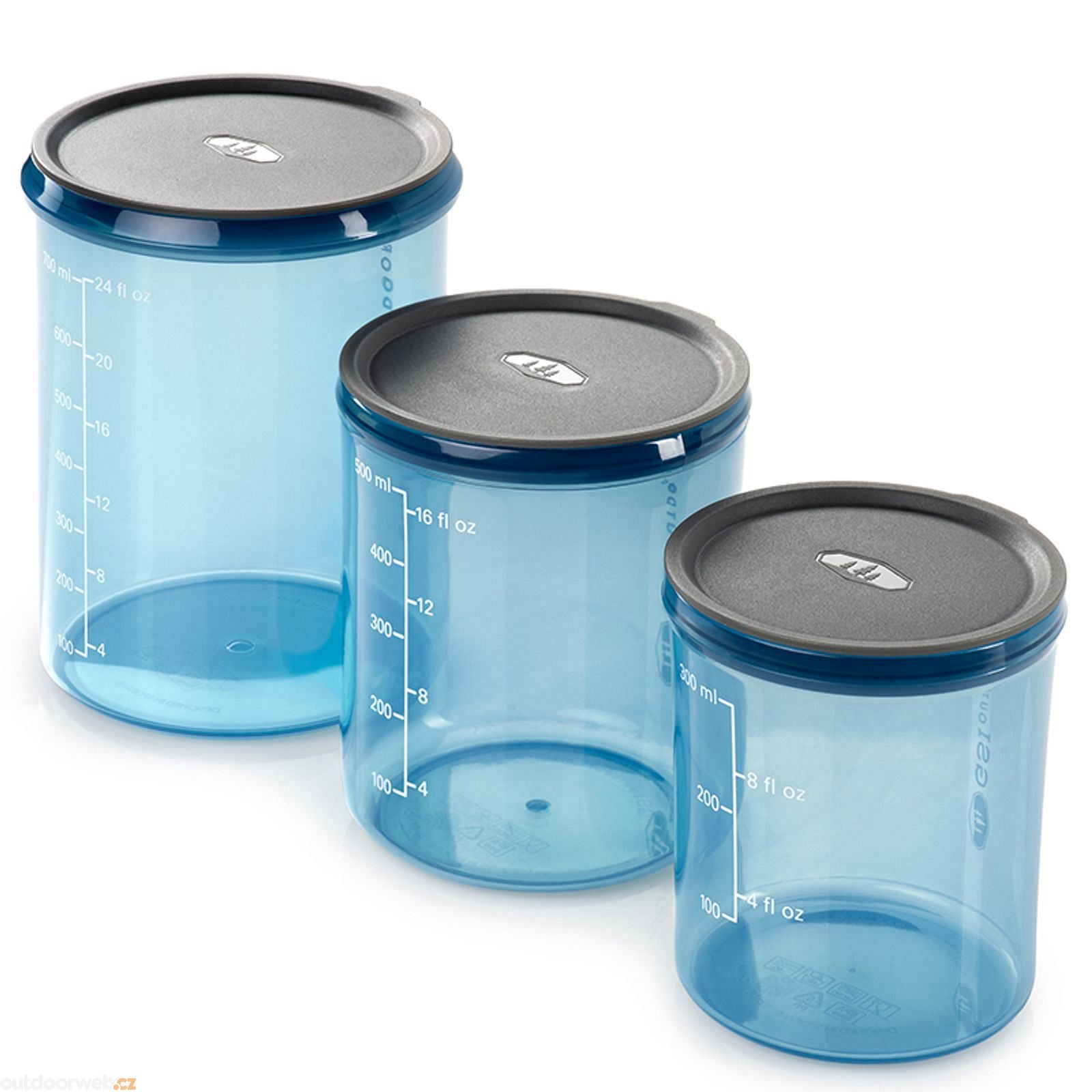 Infinity Storage Set; clear blue - nádoby s těsnícím víkem pro ...
