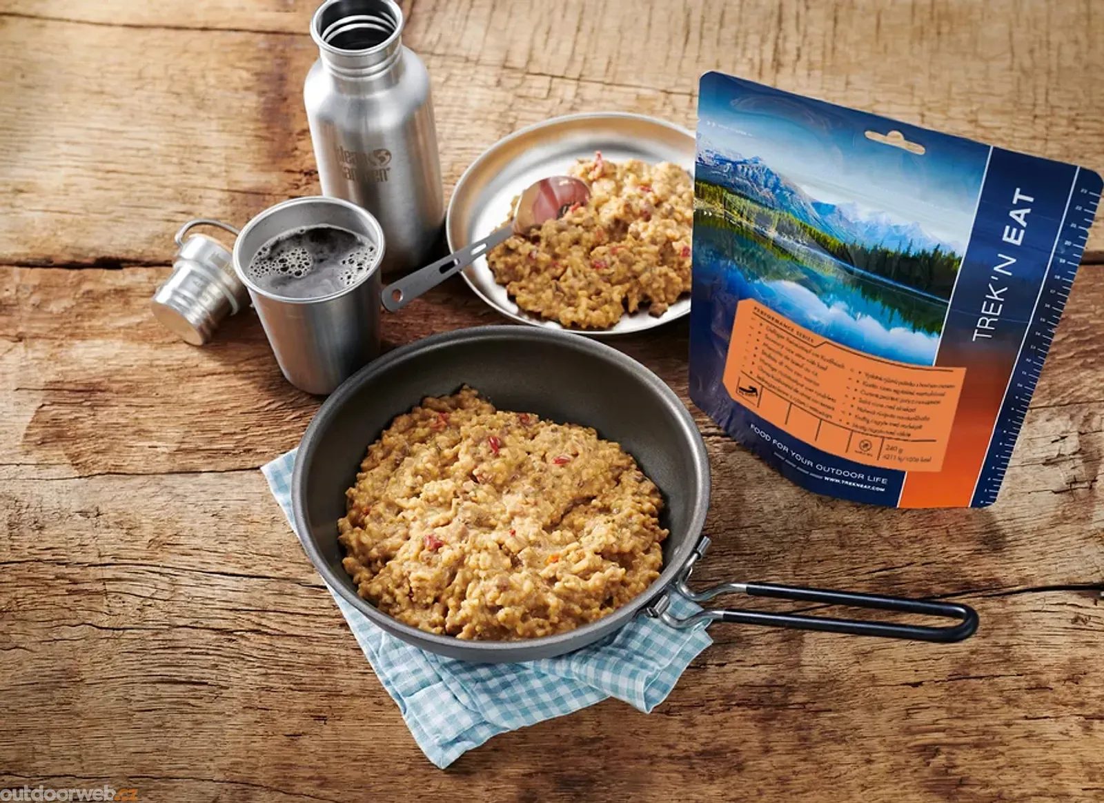 Cestovatelský hovězí kotlík s rýží 1000+ kcal - travel food - TREK'N ...