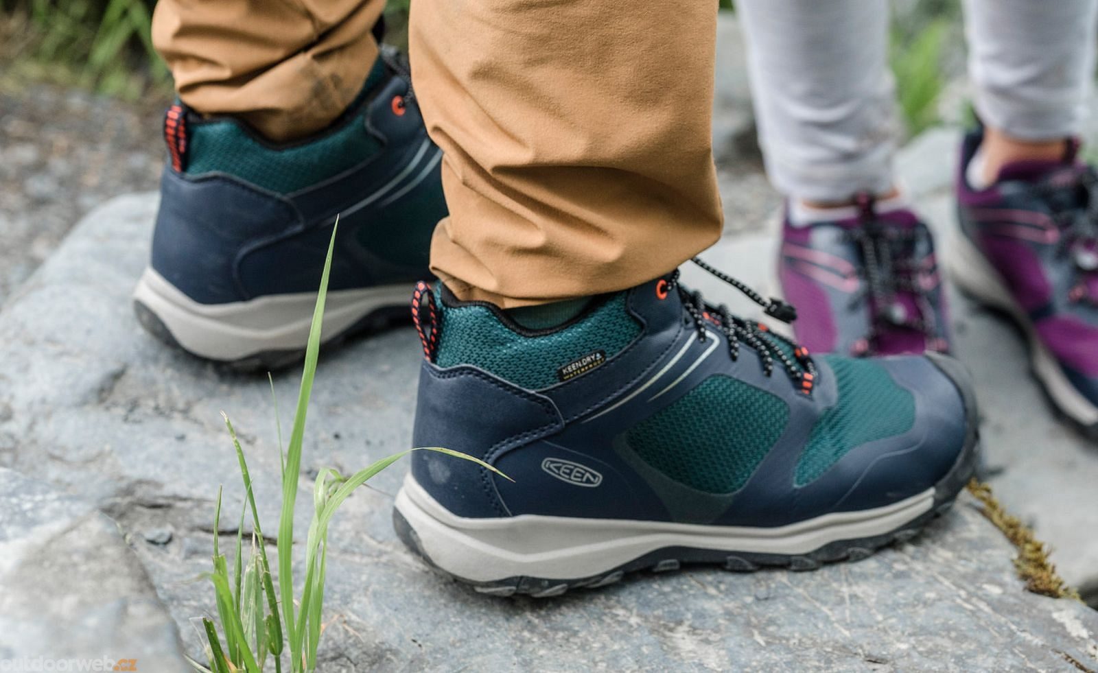 WANDURO MID WP CHILDREN, sky captain/sea moss - obuv trekking vysoká ...