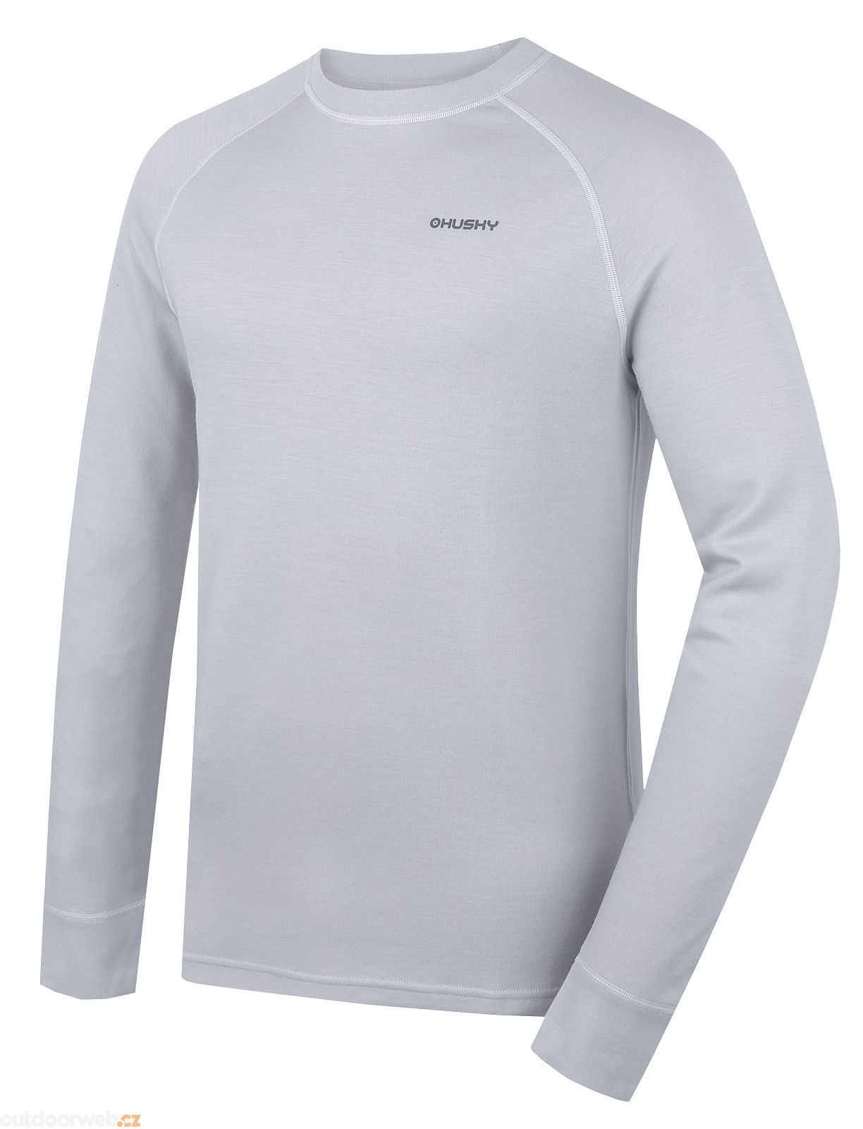 Aron M light grey - pánská merino mikina - HUSKY - 1 099 Kč
