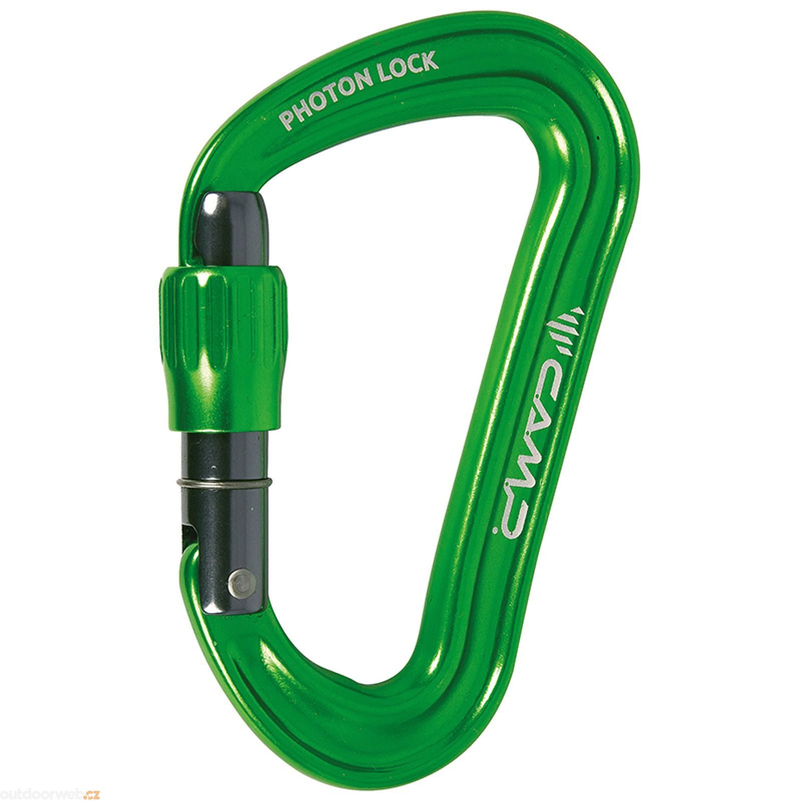 Outdoorweb.eu - Photon Lock green - Carabiner with safety catch - CAMP ...