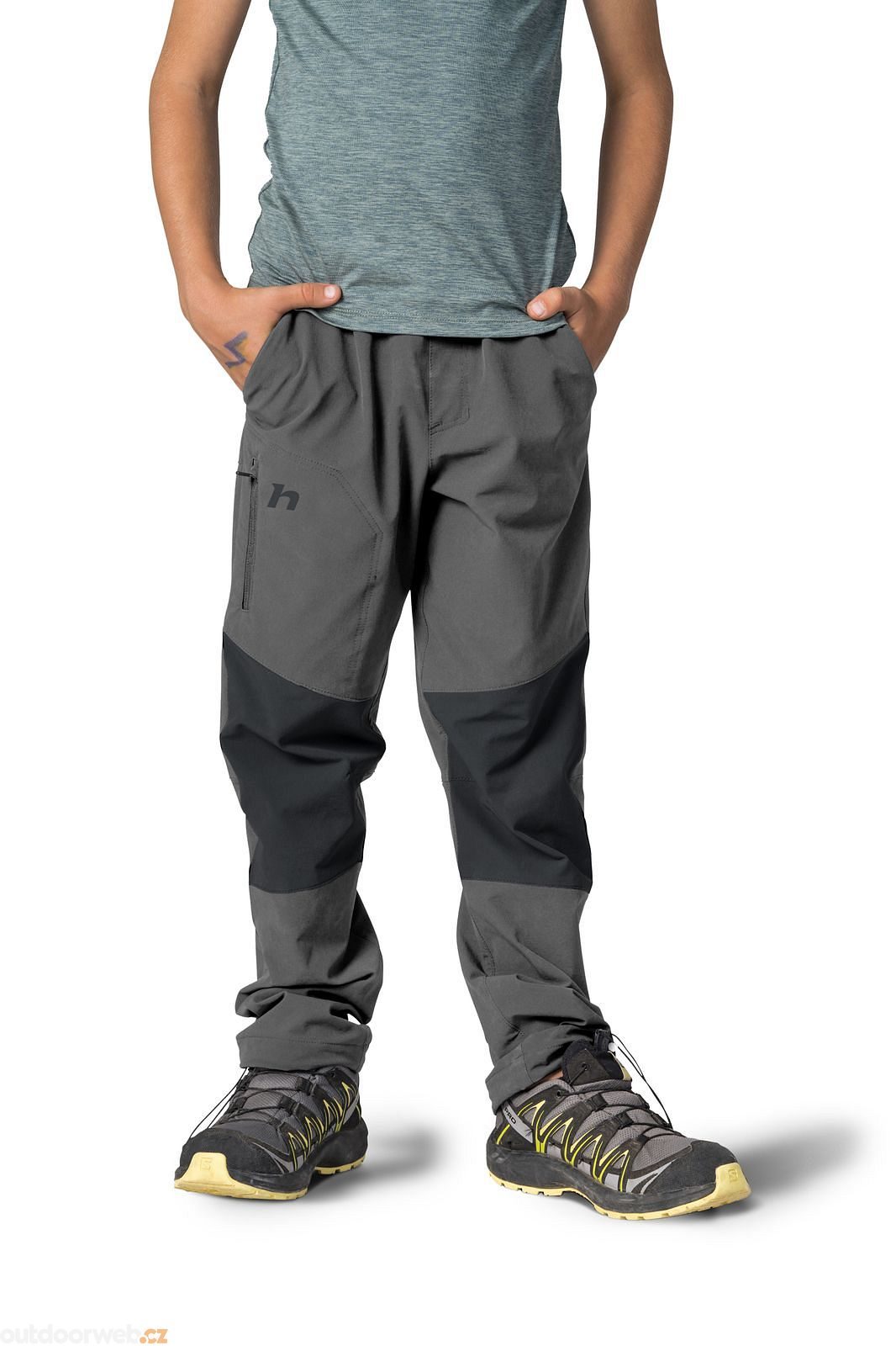 LUIGI JR, gray pinstripe/anthracite - kalhoty softshell dětské - HANNAH ...