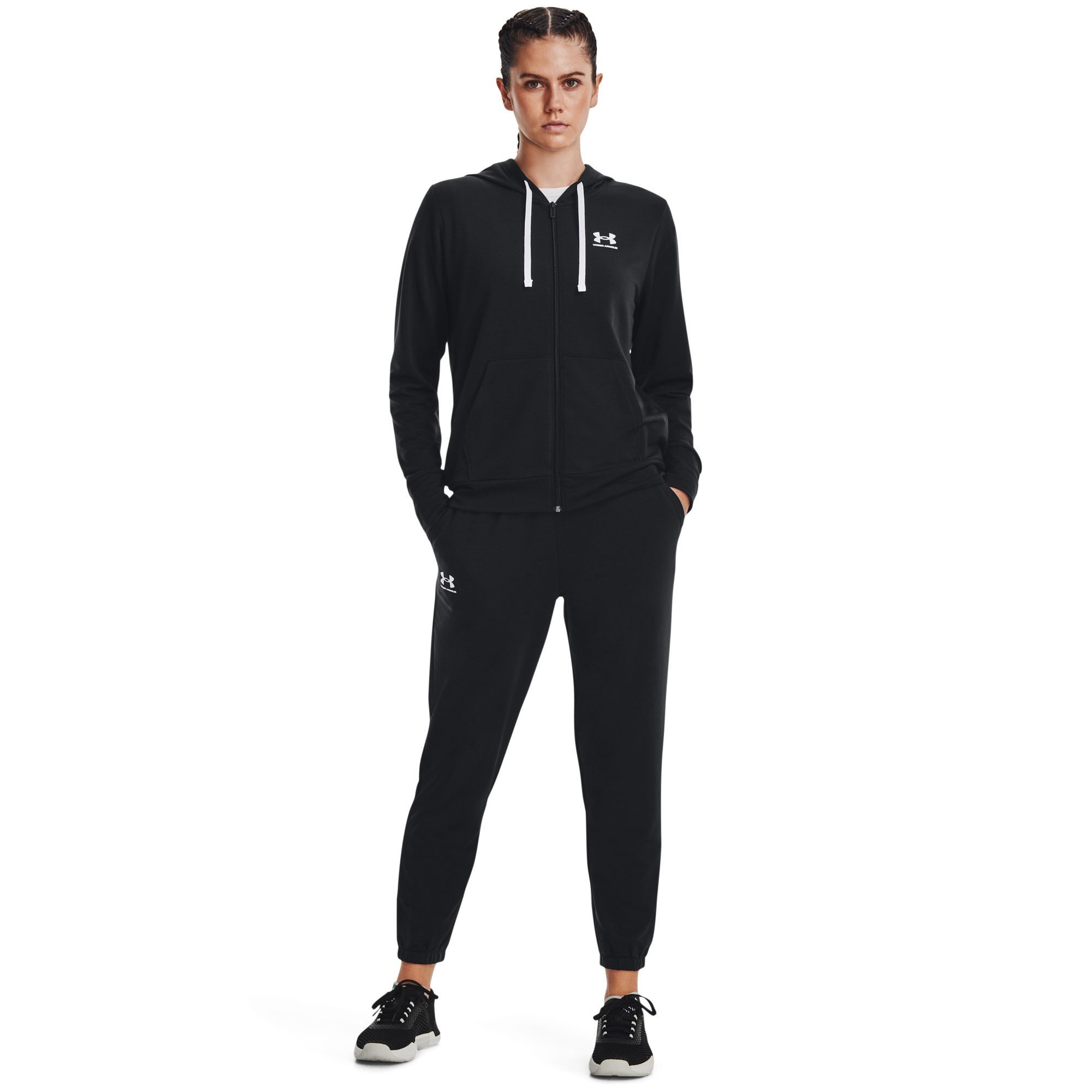 Rival Terry FZ Hoodie, Black - mikina dámská - UNDER ARMOUR - 1 259 Kč