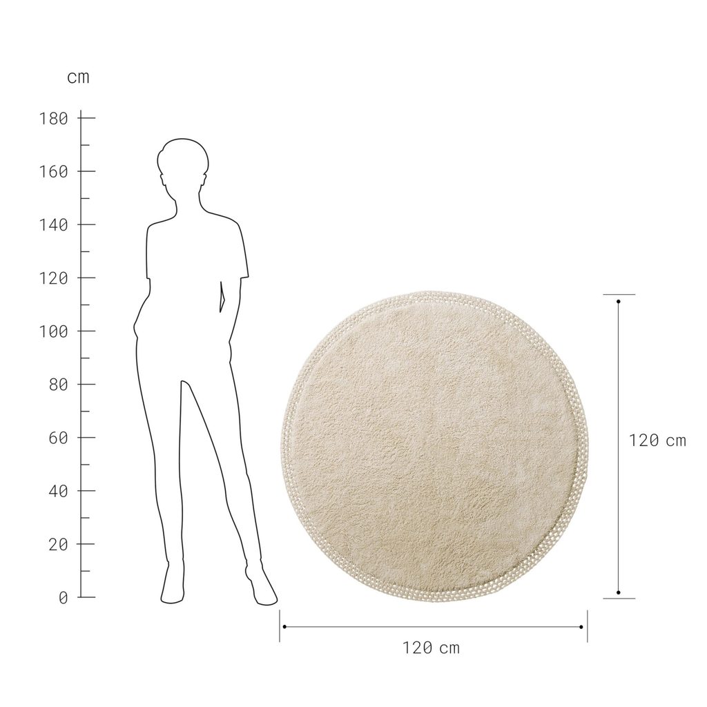 BOHO LOUNGE Koberec dlouhý vlas makramé 120 cm | Butlers.cz