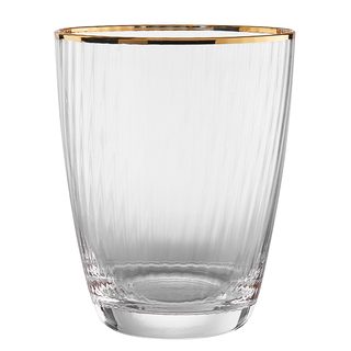 GOLDEN TWENTIES Sklenice na vodu se zlatým okrajem 300 ml | Butlers.cz