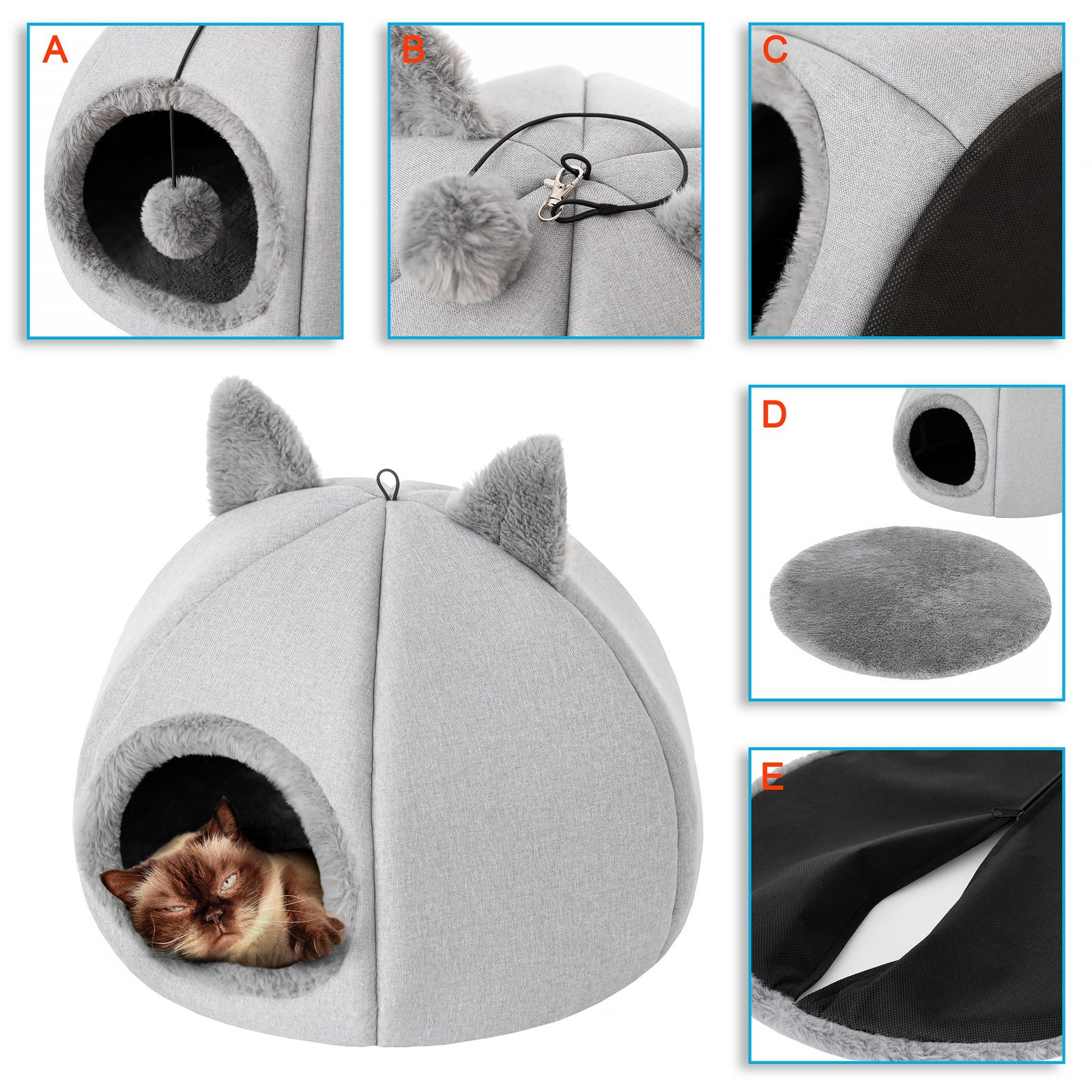 Reedog Iglo Kitty Head Ash - Legowiska, budy i torby - Obroza ...