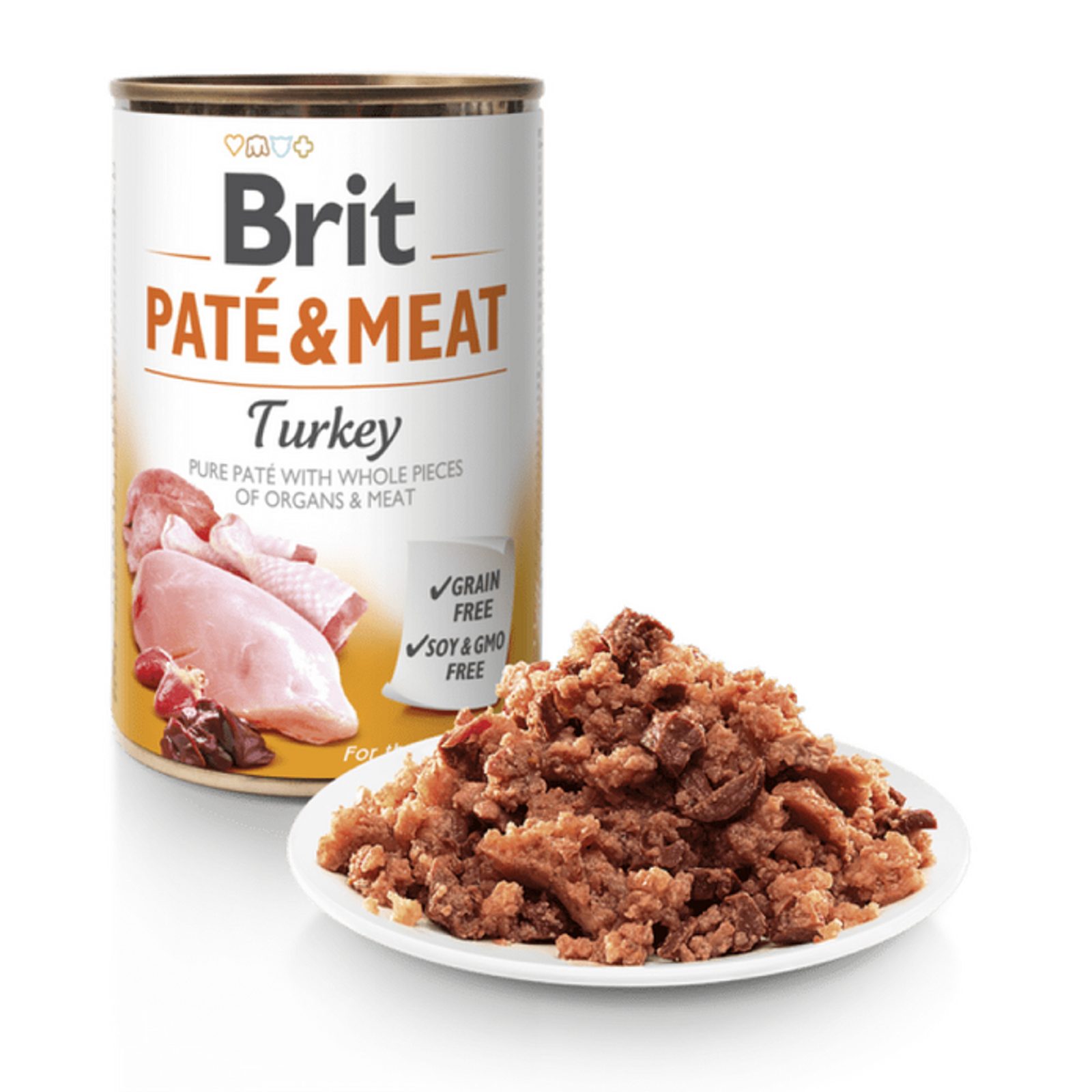 Brit konzerva Paté & Meat Turkey 400 g - Krmivo - Elektro-Obojky.cz
