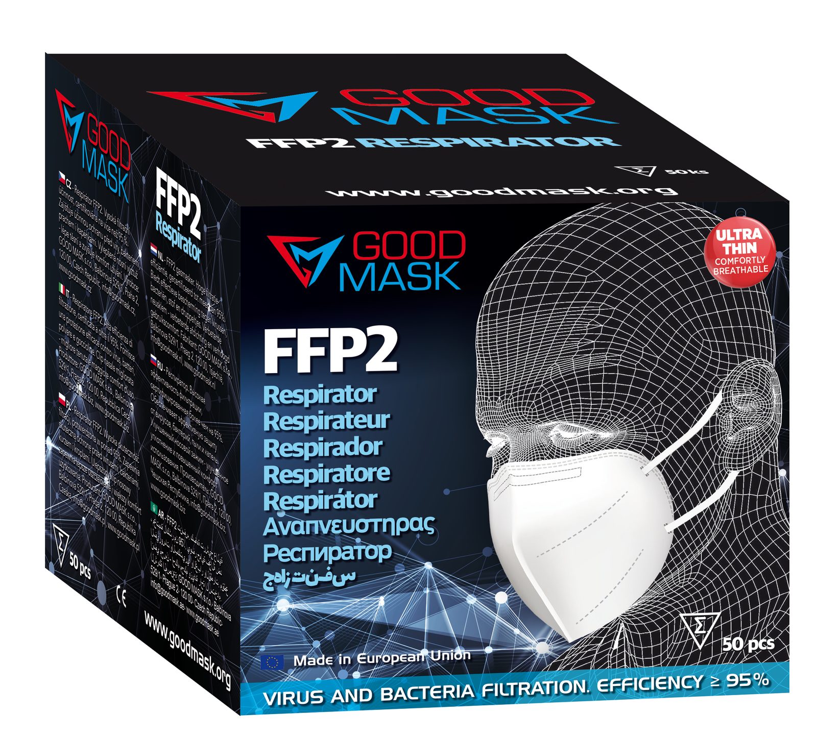 DIALEKARNA.CZ - Respirátor GOOD MASK FFP2 (10 ks) - GOOD MASK ...