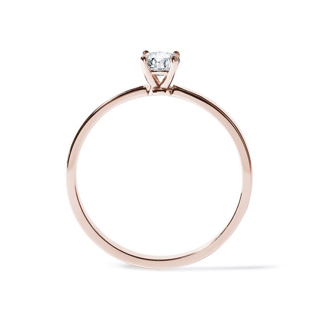 Simple Diamond Ring in Rose Gold | KLENOTA