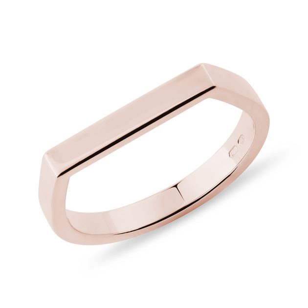 Rose Gold Flat Top Ring | KLENOTA