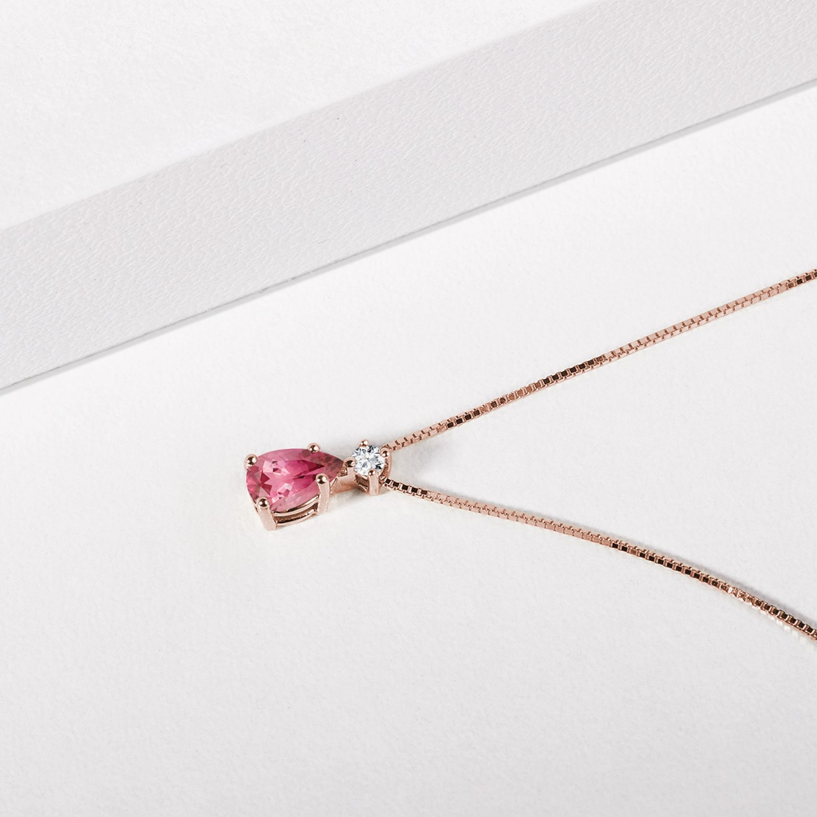 Tourmaline Pendant in Rose Gold | KLENOTA