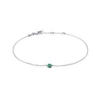 Emerald Bracelet in White Gold KLENOTA