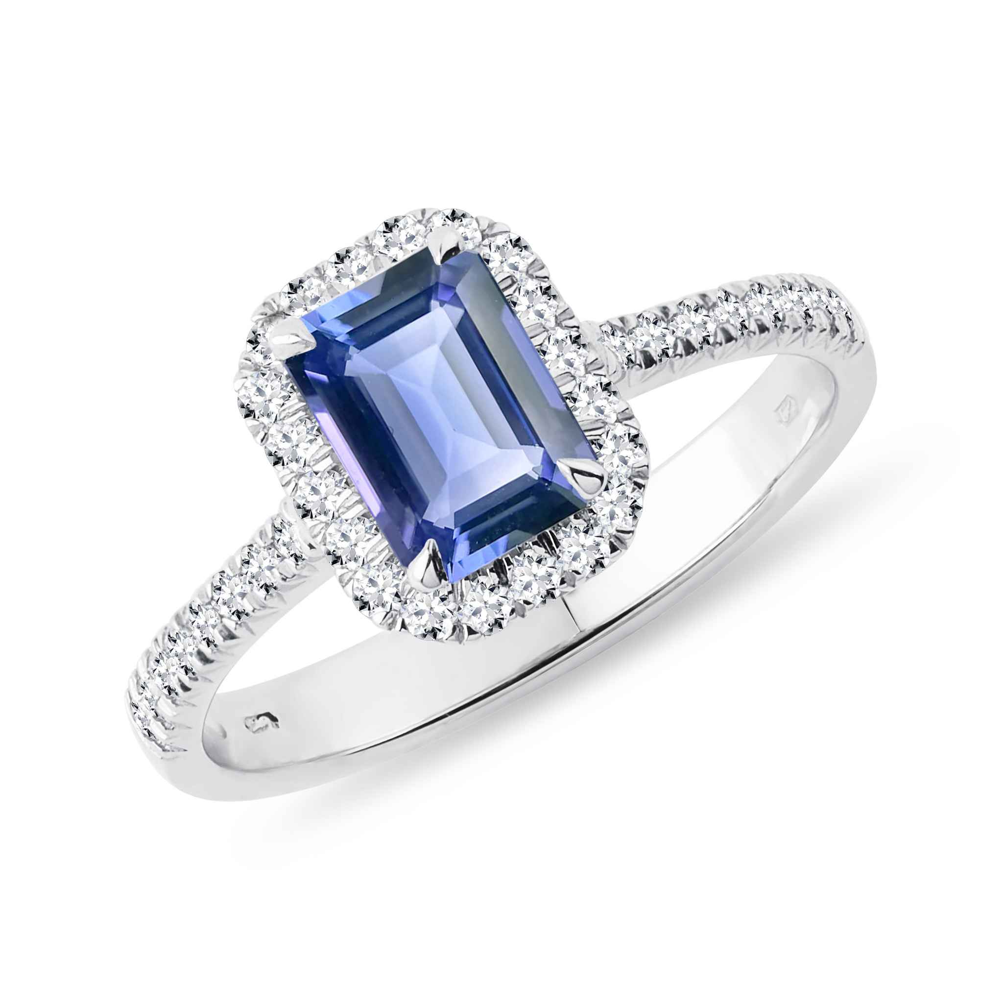 Luxe Ceylon Sapphire and Diamond Engagement Ring | KLENOTA