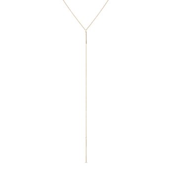 Gold Chain Necklace with Vertical Hanging Bars | KLENOTA