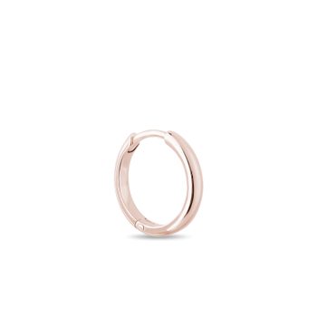 Classic Single Huggie Hoop in Rose Gold | KLENOTA