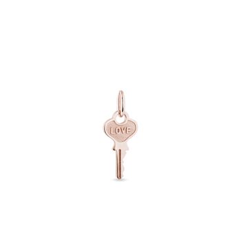Rose Gold "love" Key Pendant | KLENOTA