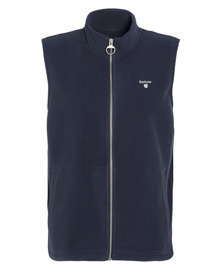 Barbour Essentials Fleece Gilet — Navy - Gentleman Store