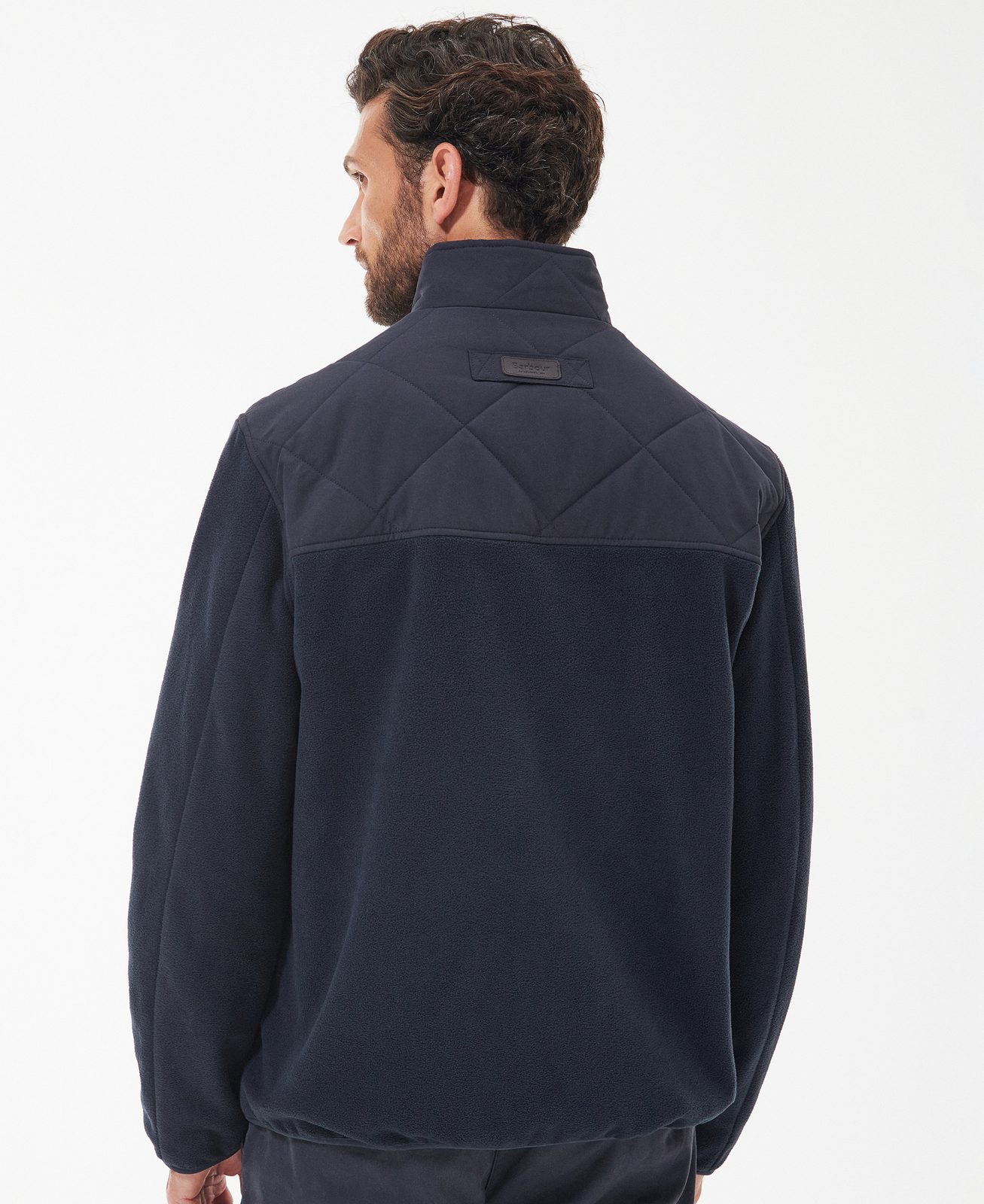 Barbour Hybrid Fleece Jacket — Navy - Gentleman Store