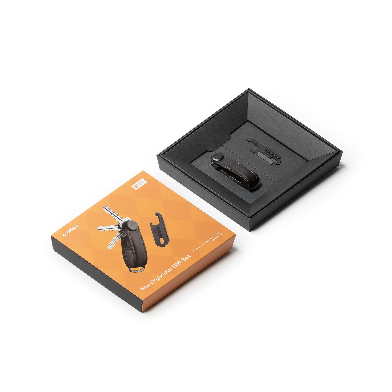 Orbitkey Key Organiser Crazy Horse + Multitool V2 Set — Black ...
