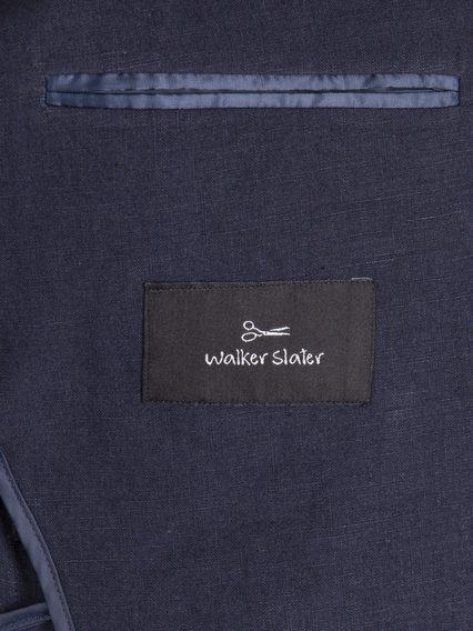 Lněné sako Walter Slater Edmond — Navy - Gentleman Store